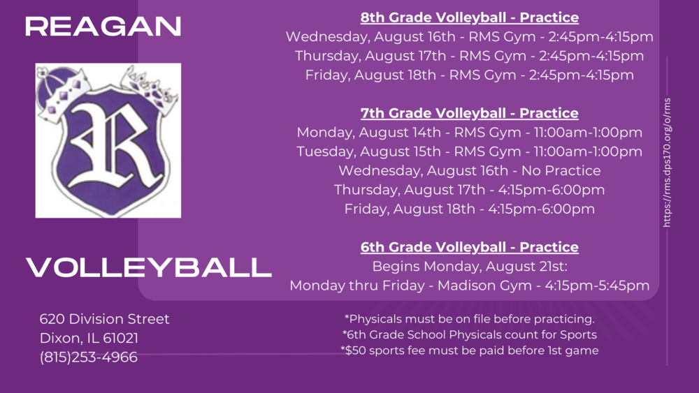 RMS Volleyball 2023 | Reagan Middle School