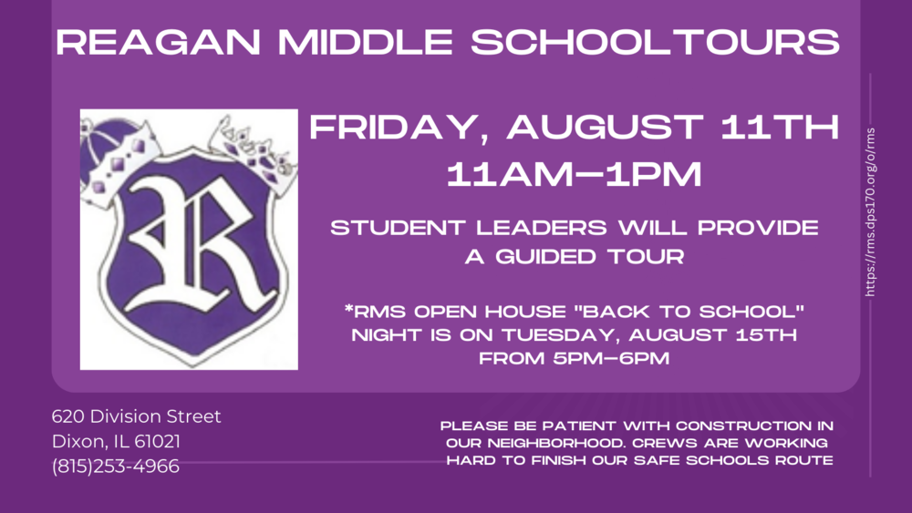RMS Tours 2023-2024 | Reagan Middle School